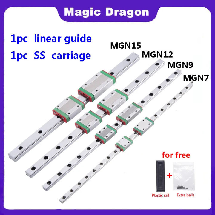 MGN12 MGN15 MGN9 L จาก100มม. ถึง1000มม. ature Linear Rail สไลด์1Pcs MGN ...