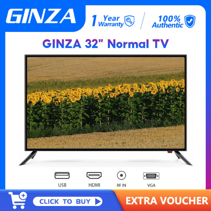 GINZA 32 inch TV 24 inch TV Led TV Ultra-Thin Multi-port TV Flat Screen On Sale HDMI AV VGA USB ...
