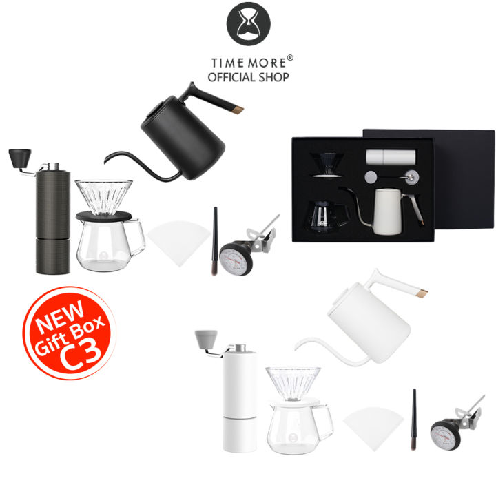 TIMEMORE OFFICIAL C3 Pour Over Set Fish Pure Gift Box ชุดดริปกาแฟ gift box set อุปกรณ์ดริปกาแฟ ...