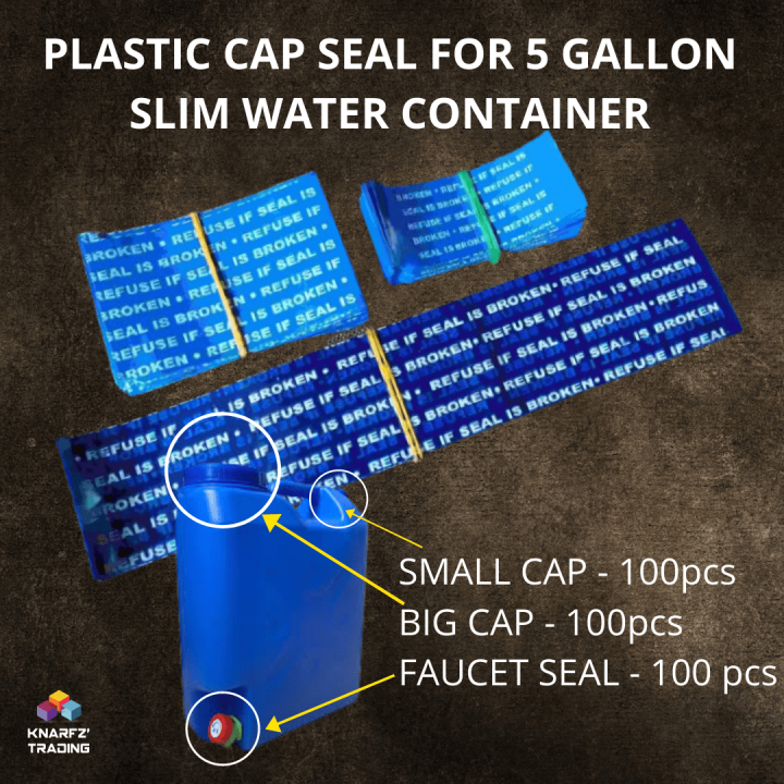 Plastic Cap Seal for 5 Gallon Slim Water Container Set of 100 each ...