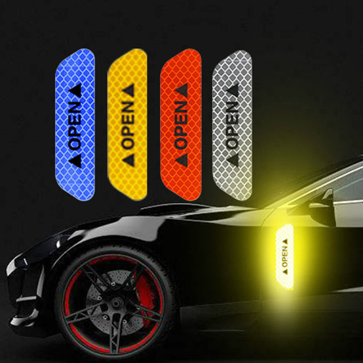 【Ready Stock】4pc/1 Set Car Reflectante Reflector Sticker Car BodyHigh ...