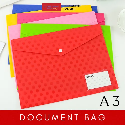 Connie Document Plastic Envelope File Folder Size A3 | Lazada PH