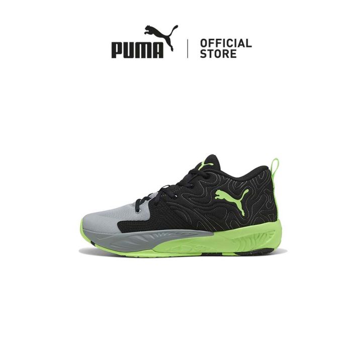 [NEW] PUMA Unisex Court Pro 3 Mid Basketball Shoes (Black - Green ...