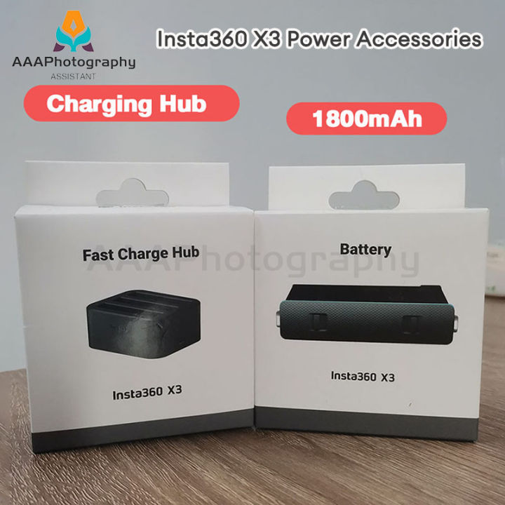 【Ready shipping】Original Insta360 X3 Battery 1800mAh Fast Charge Hub For Insta 360 One X3 Camera ...