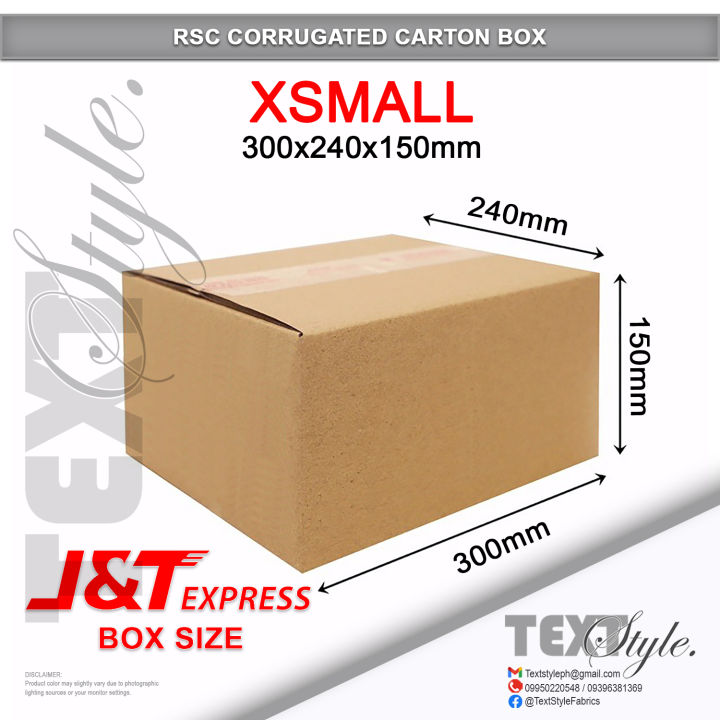 Textstyle J&T Size Corrugated Box Extra Small (30x24x15CM) - Sold Per ...
