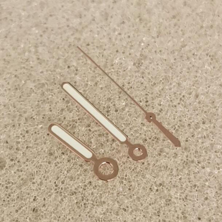 Rose Gold-edge White Watch Hands Kit Watch Pointer for NH35/NH36/4R/7S ...