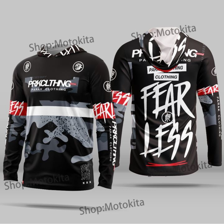 Hoodie Warmer Jersey Riding for men Motorcycle Long Sleeve T-shirt Full Sublimation Jersey ...