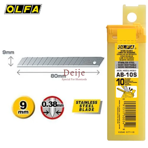 Hộp đựng và bẻ lưỡi dao OLFA AB-10S (10 lưỡi bạc 9mm) | Lazada.vn
