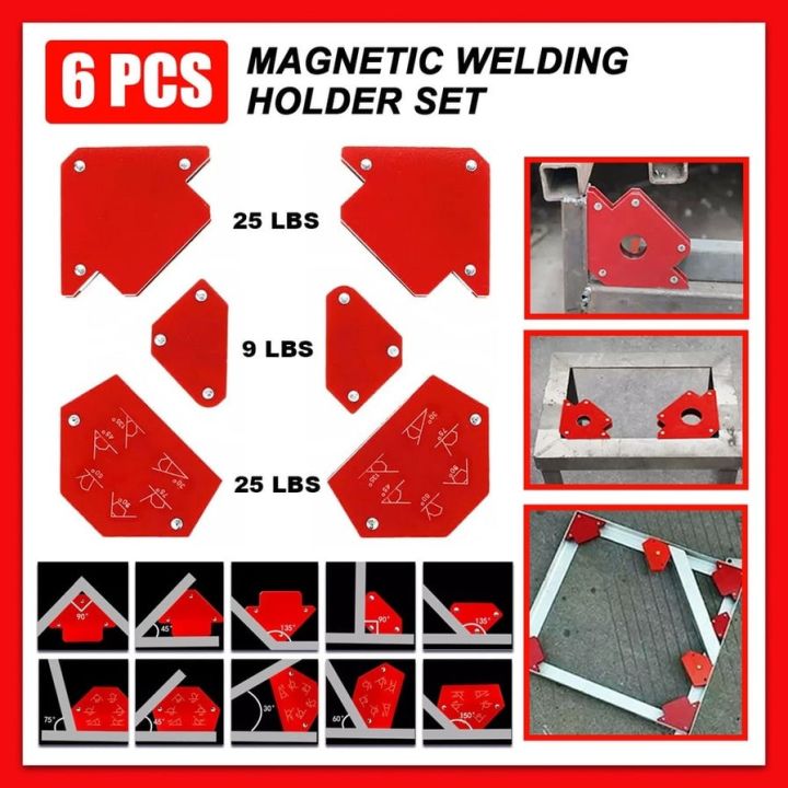 6PCS Welding Magnet Set Welding Positioner Magnetic Fixed Angle ...