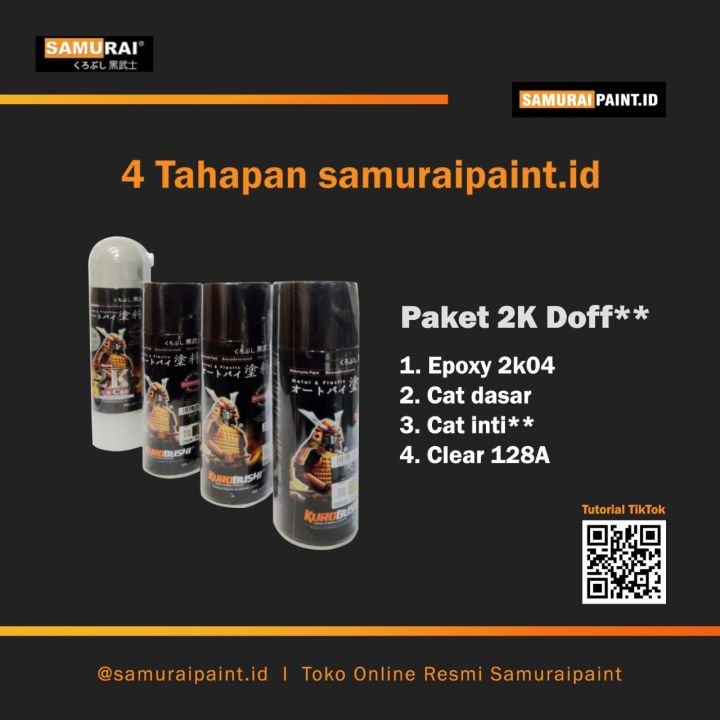Paket 2k Doff** Cat Aerosol Samurai paint, samuraipaint.id | Lazada ...