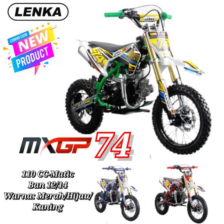 Motor Trail Mini Lenka MXGP 74 Matic 110cc | Lazada Indonesia