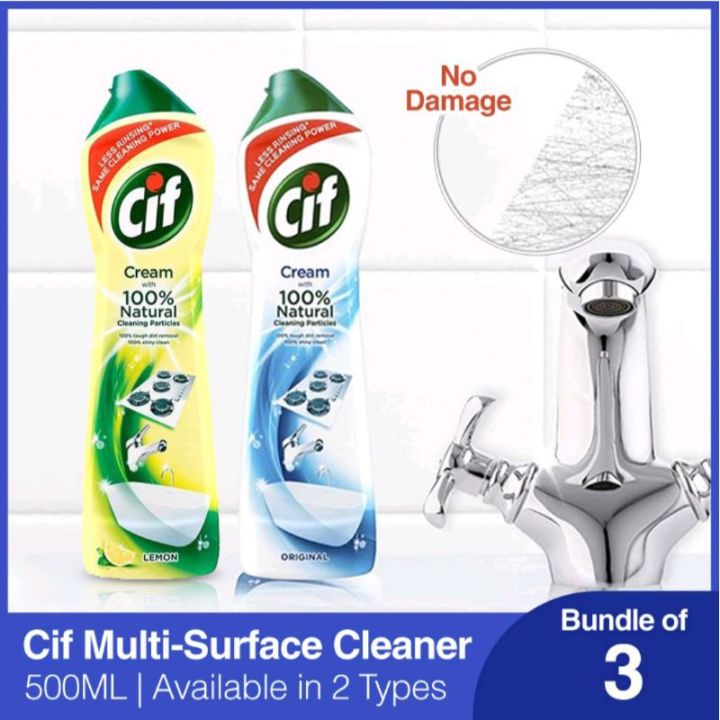 Bundle of 3 x 500ml Cif Multi Surface Cleaner | Lazada Singapore