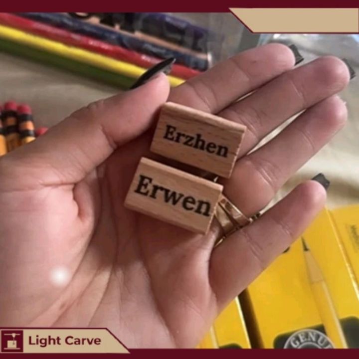 Personalized Laser Engraved Wooden Sharpener for medium size Pencil ...