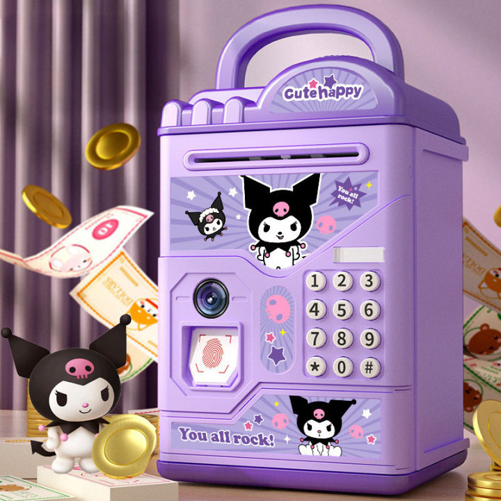 Kawaii Sanrio Piggy Bank ตู ้ เซฟ Kuromi My Melody Cinnamoroll Money ...