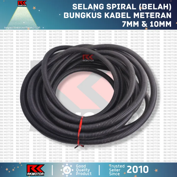 Cover Kabel / Selongsong Kabel / Selang Spiral Fleksibel Belah Polos ...