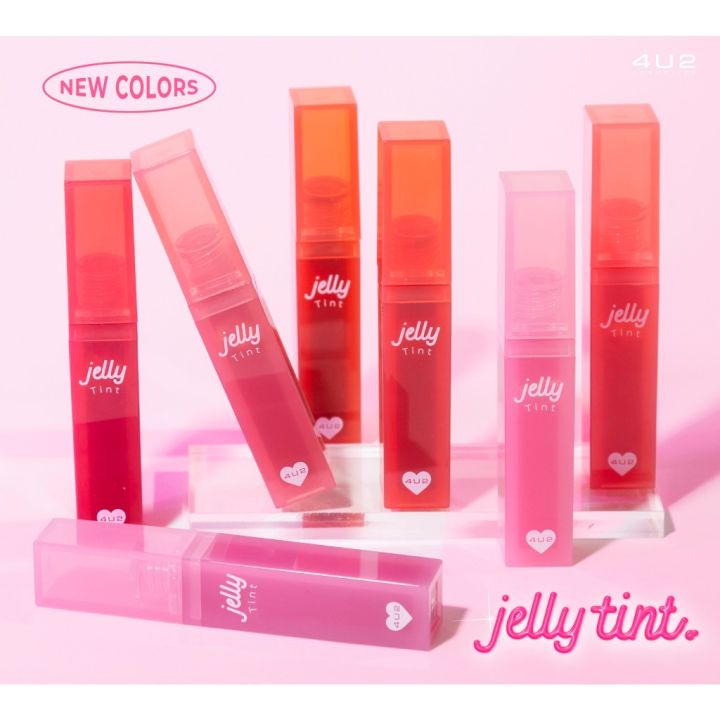 ส่งฟรี‼️ 🔥 4U2 JELLY TINT - แท้ 100% ลิปทินท์เนื้อเยลลี่ 4g. Y2K ติดทน ไม่ติดแมส กันน้ำ 4EVE ...