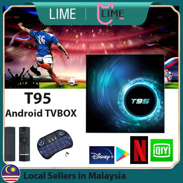 T95 H616 Smart TV Box Android 10 4G 64GB Support 6K 3D 2.4g & 5g Dual ...