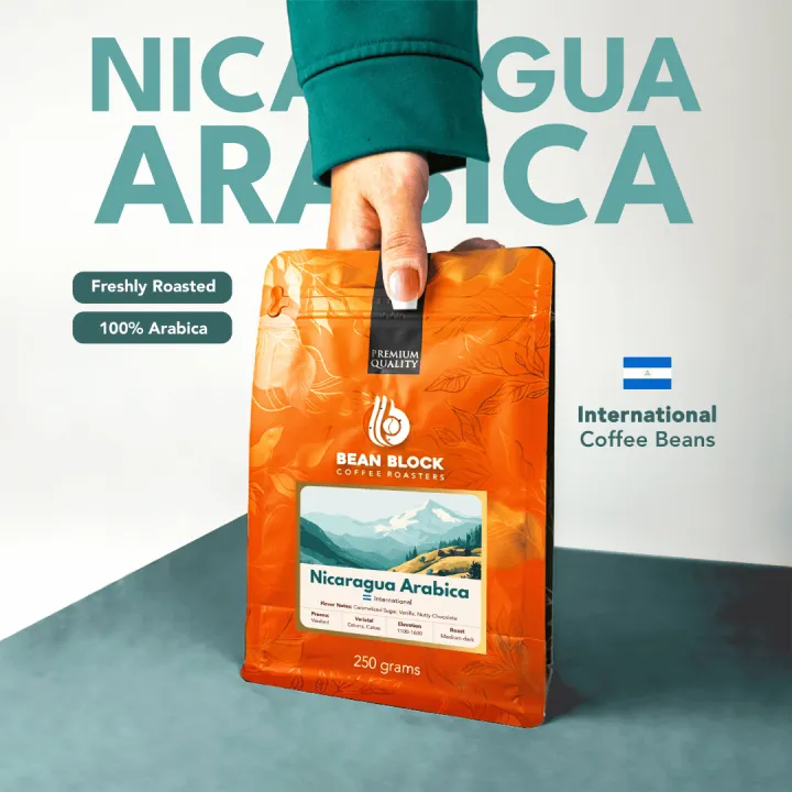 Nicaragua Arabica - Freshly Roasted - Premium Coffee Beans - Bean Block ...