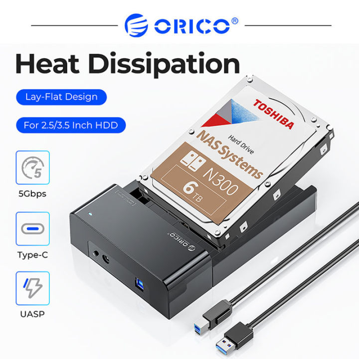 ORICO HDD Docking Station 2.5/3.5 SATA to USB 3.0 Support 6Gbps UASP ...