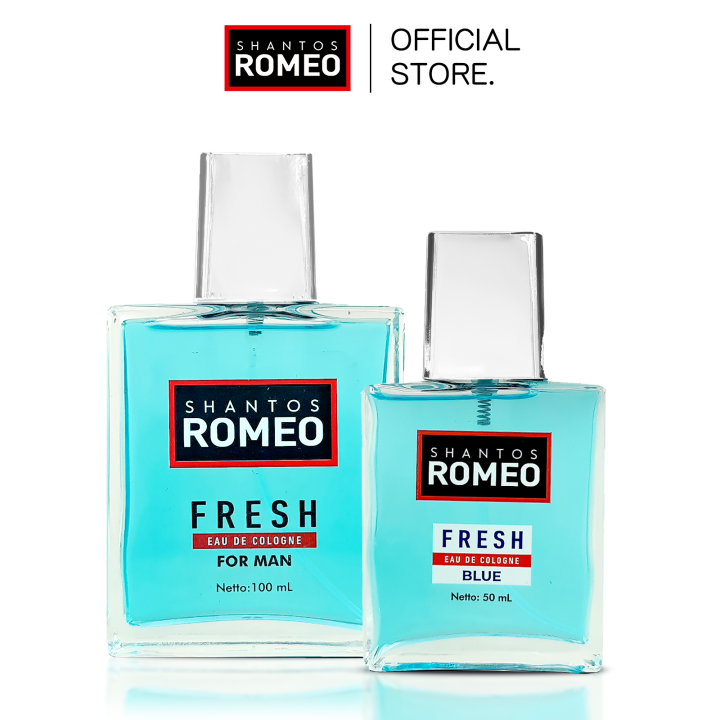 SHANTOS ROMEO Eau De Cologne Fresh Blue 50 ML / 100 ML Parfum Khusus ...
