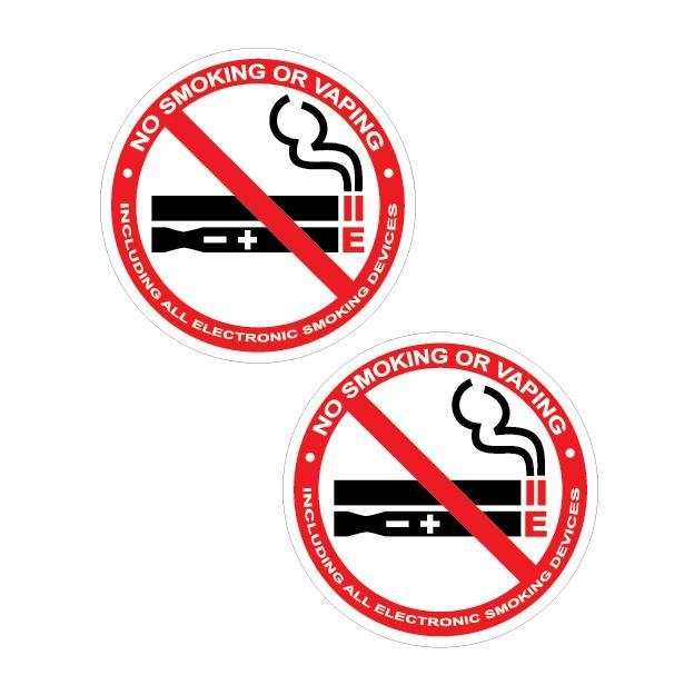 NO SMOKING OR VAPING / DILARANG MEROKOK ATAU ROKOK ELECTRONIK VINYL ...