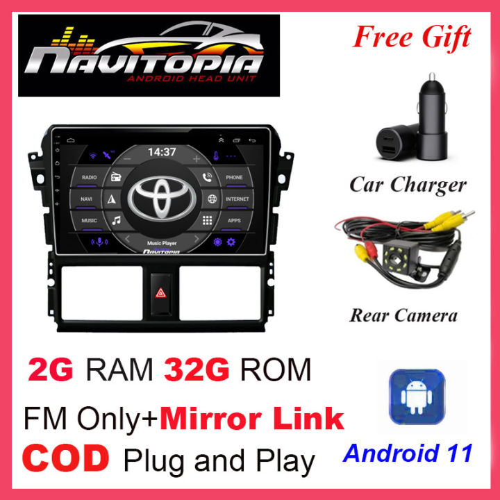 NAVITOPIA Android 11 Car Head Unit Car Radio Stereo with Panel for ...