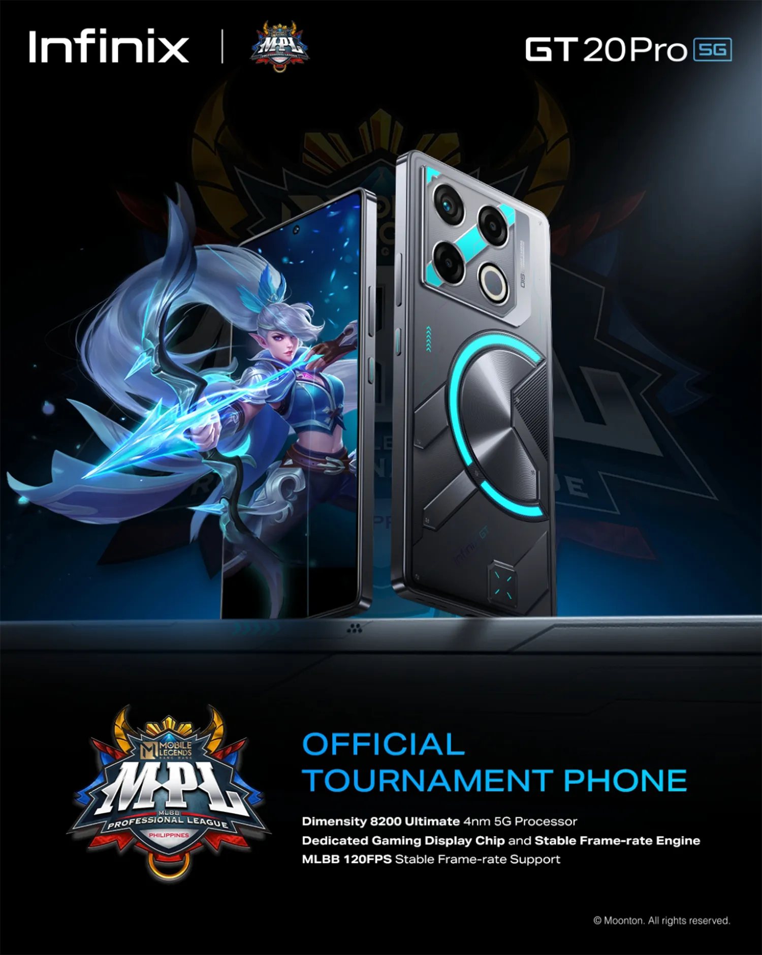 Infinix GT 20 Pro 5G, (up to 24GB [12+256], MediaTek Dimensity 8200 Ultimate (1 Year Local ...