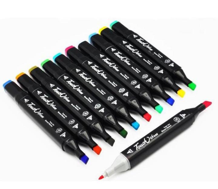 【Ready Stock】60 Colors Touch Colors Graphic Art Twin Marker Point Tip ...