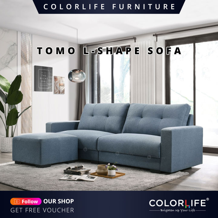 Color Life Tomo L-Shape Sofa / Fabric Sofa / Homestay Sofa / Relax Sofa / Hot Selling ! | Lazada