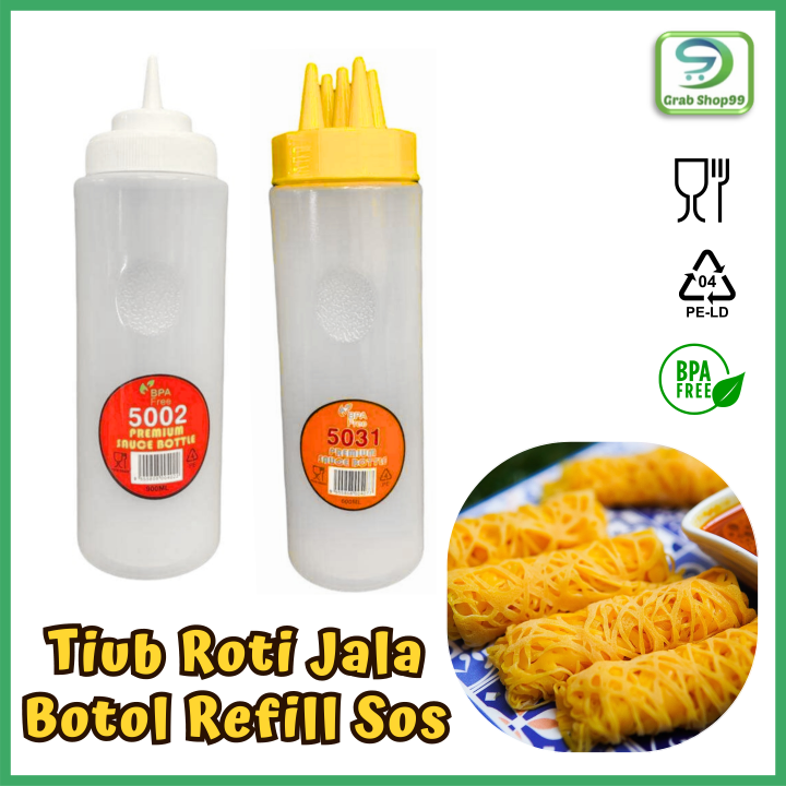 Tiub Botol Roti Jala Botol Sos Refill Sauce Bottle | Lazada