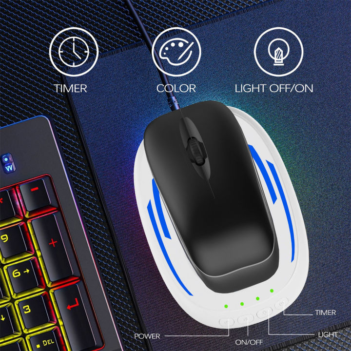 Tkey Mouse Mover Jiggler Rgb Undetectable Mouse Mechanical Movement Pad ...