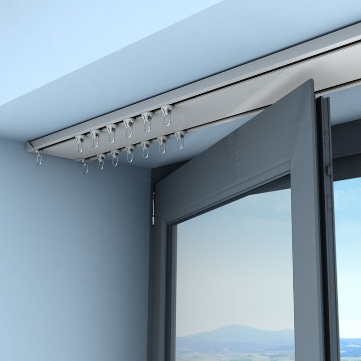 Zhi Shang Ultra-Thin One-Piece Double Track Curtain Track Rod Mute ...