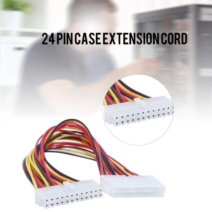 Kabel Power Supply ATX Extension 24Pin Male to 24Pin Female | Lazada ...