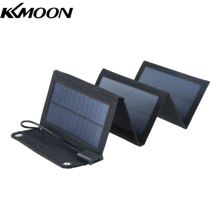 KKmoon 20W Solar Charger Foldable Solar Panel with USB Ports Waterproof ...