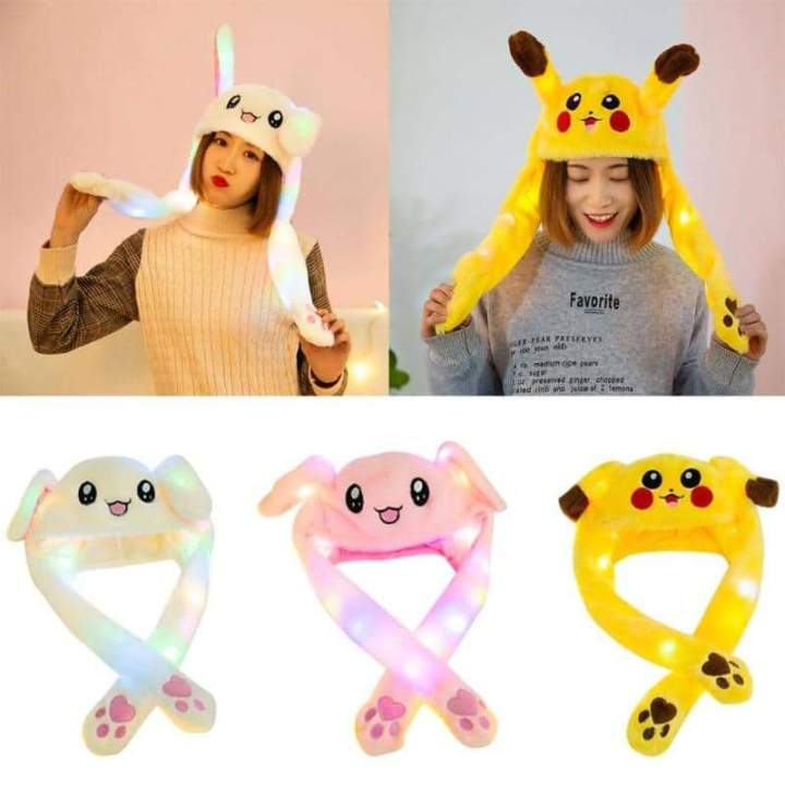 Animal cute Long ear Hat with LED lights | Lazada PH