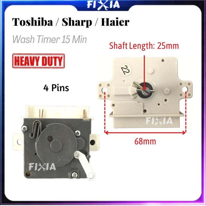 Heavy Duty Toshiba/Sharp/Haier Semi Auto Washing Machine Wash Timer 15 ...