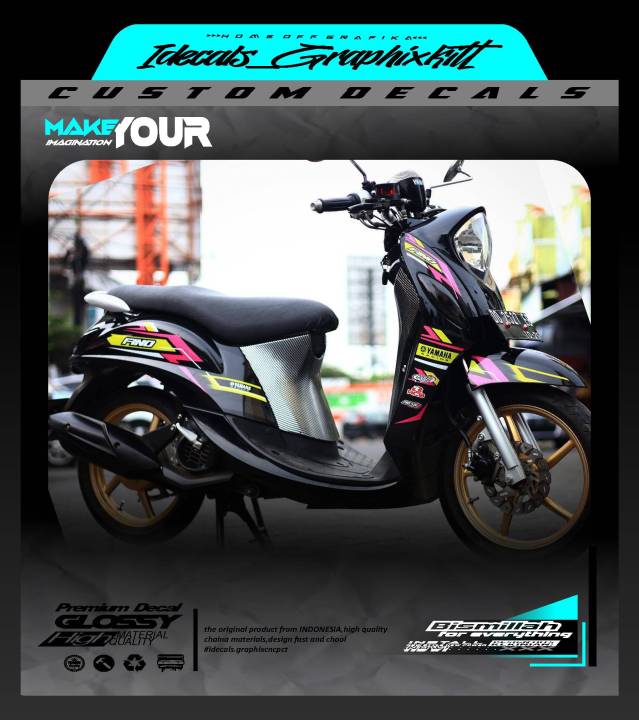 00360 sticker decals fullbody yamaha fino tema racing simpel bebas ...