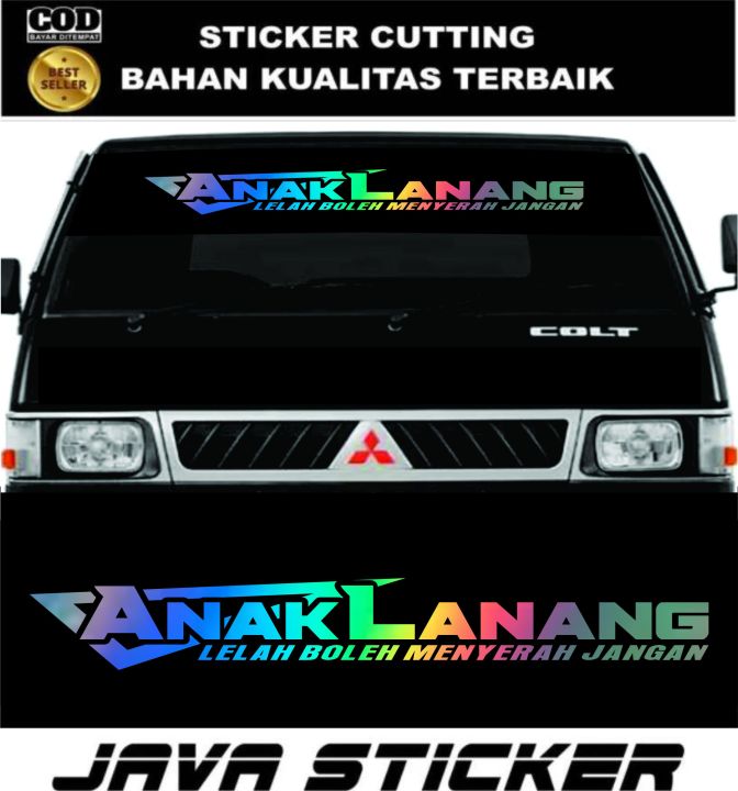 cod cutting sticker tulisan "ANAK LANANG LELAH BOLEH MENYERAH JANGAN ...