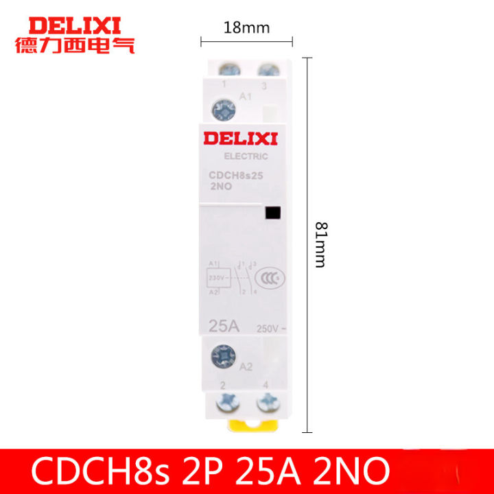 Delixi 2P 2NO Household 220V Contactor CDCH8S-25 AC Contactor 25A | Lazada