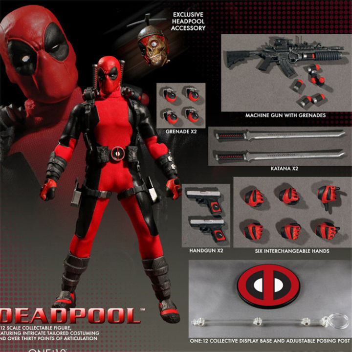 Toystoryshop Mezco Cloth Deadpool Moveable Action Figure Home ...