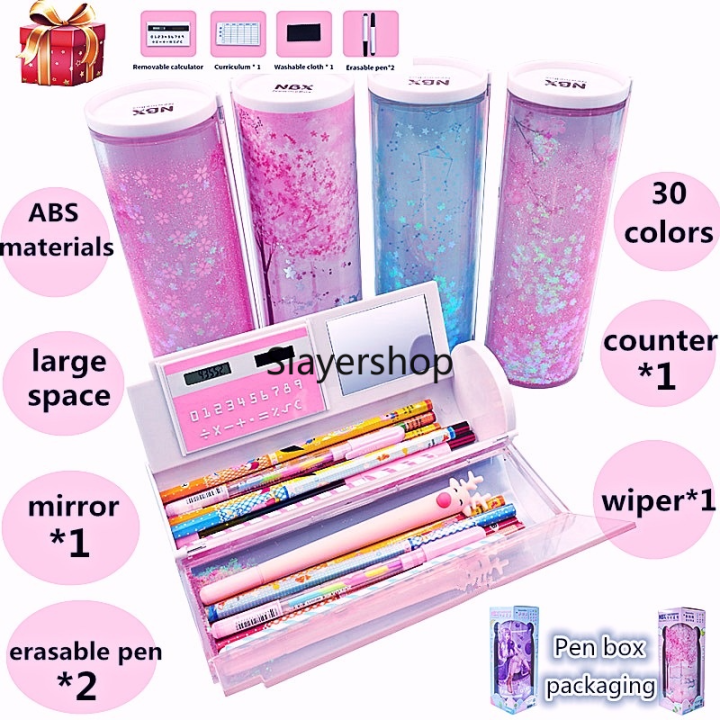 NBX Pencil Cases Multifunctional Standing Quicksand Pencil Case ...