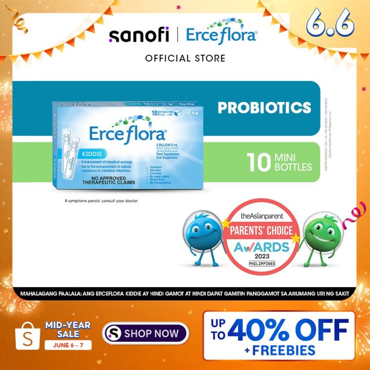 Erceflora Kiddie Probiotic Supplement - 10 Mini Bottles x 5ml | Lazada PH