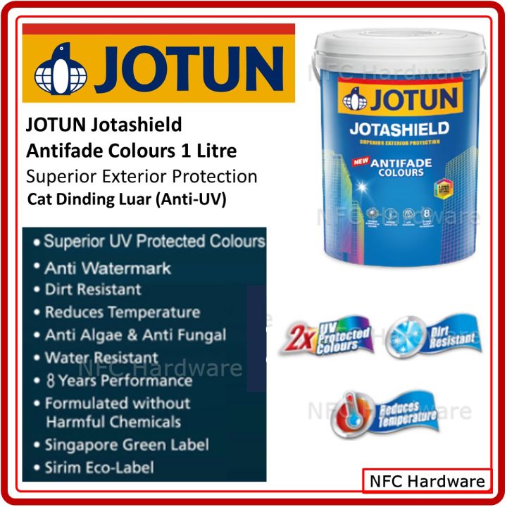 JOTUN Jotashield Antifade Colours 1 Litre Superior Exterior Protection ...