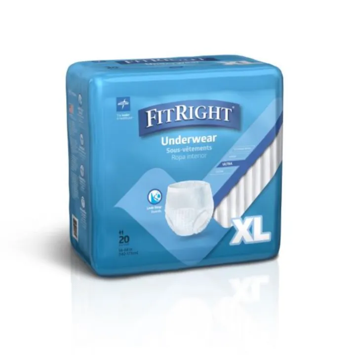 Medline FitRight Ultra Disposable Underwear XL 20Ct | Lazada PH