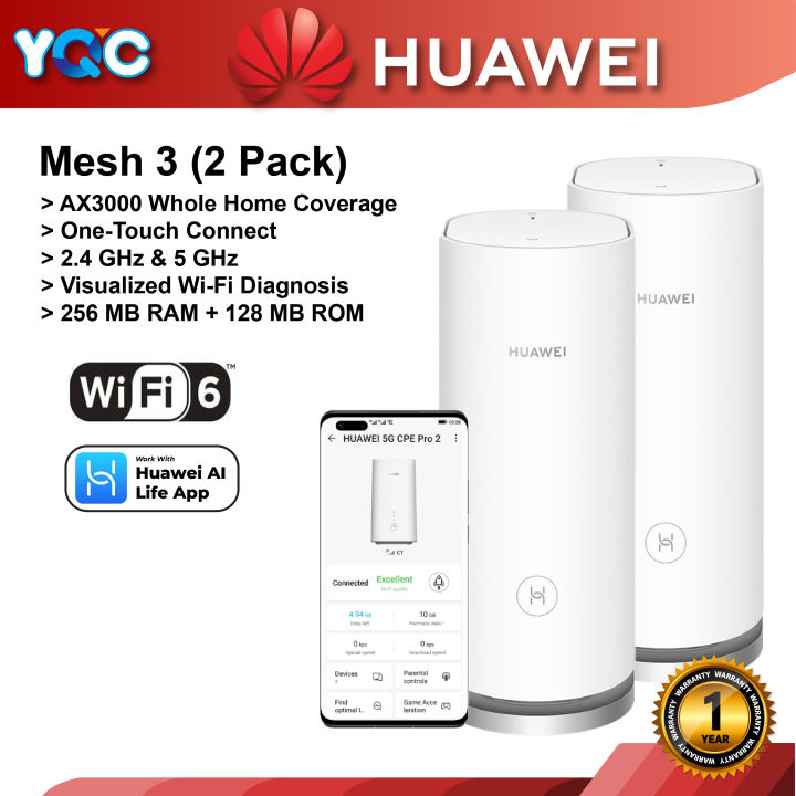 Huawei Wifi Mesh 3 AX3000 Whole Home Coverage Wifi Mesh System | Lazada