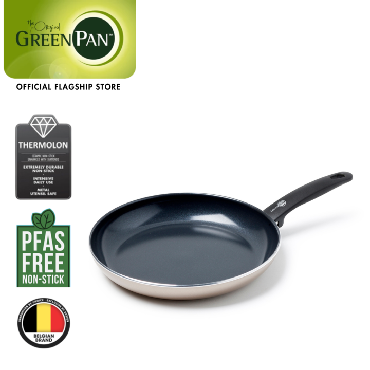 GreenPan Cambridge 20/24/28/30cm Deep Frying Pan, Bronze [PFAS FREE ...