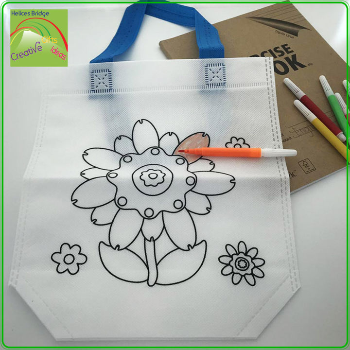 12Pcs DIY Graffiti Tote Bag Drawing Toy for Kids boy girl gift,party ...