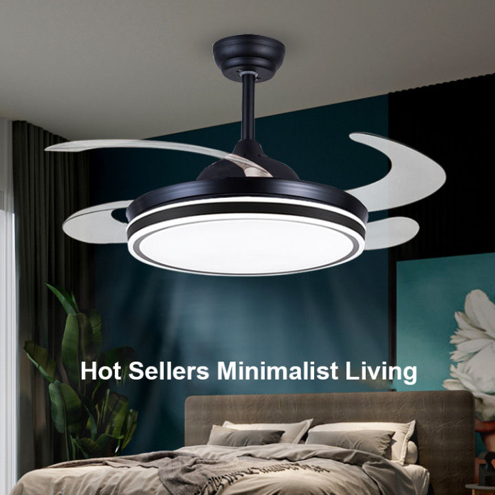 42-inch frequency conversion luxury invisible ceiling fan with light ...