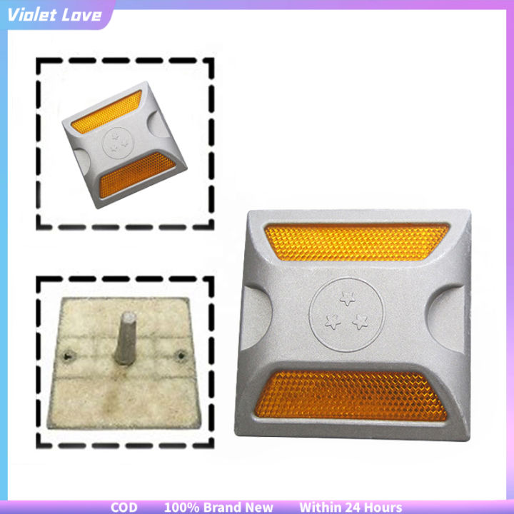 10*10CM Pavement Marker Reflector Aluminum Ground Marker Heavy Duty ...