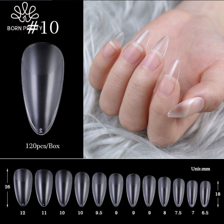 BORN PRETTY 120pcs False Nails Acrylic Press on Nails Coffin Artificial ...